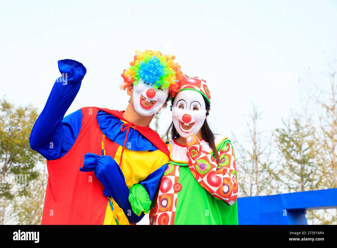 A character wearing a cartoon mask Stock Photo - Alamy