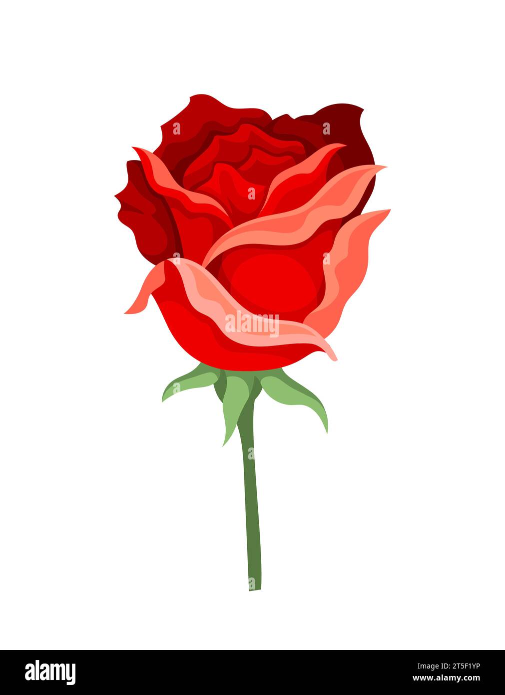 Watercolor cute rose vector Stock Vector Image & Art - Alamy