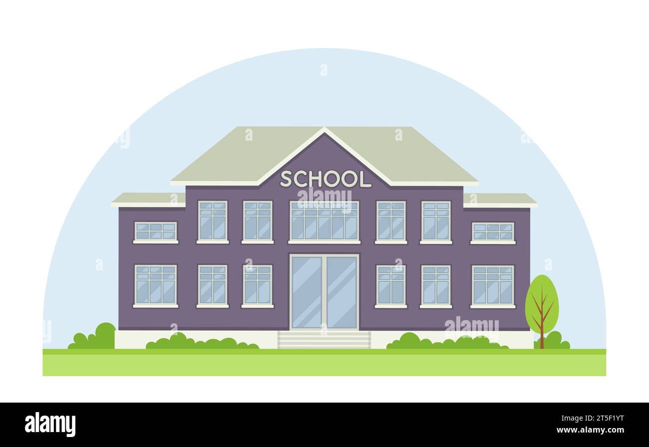 Study blue house building Stock Vector Images - Alamy