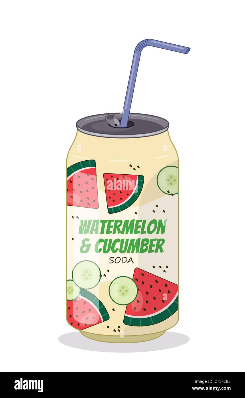 Fruit soda in aluminium can vector Stock Vector Image & Art - Alamy