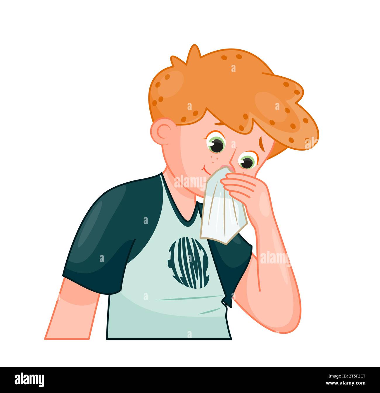 Sick boy vector concept Stock Vector Image & Art - Alamy