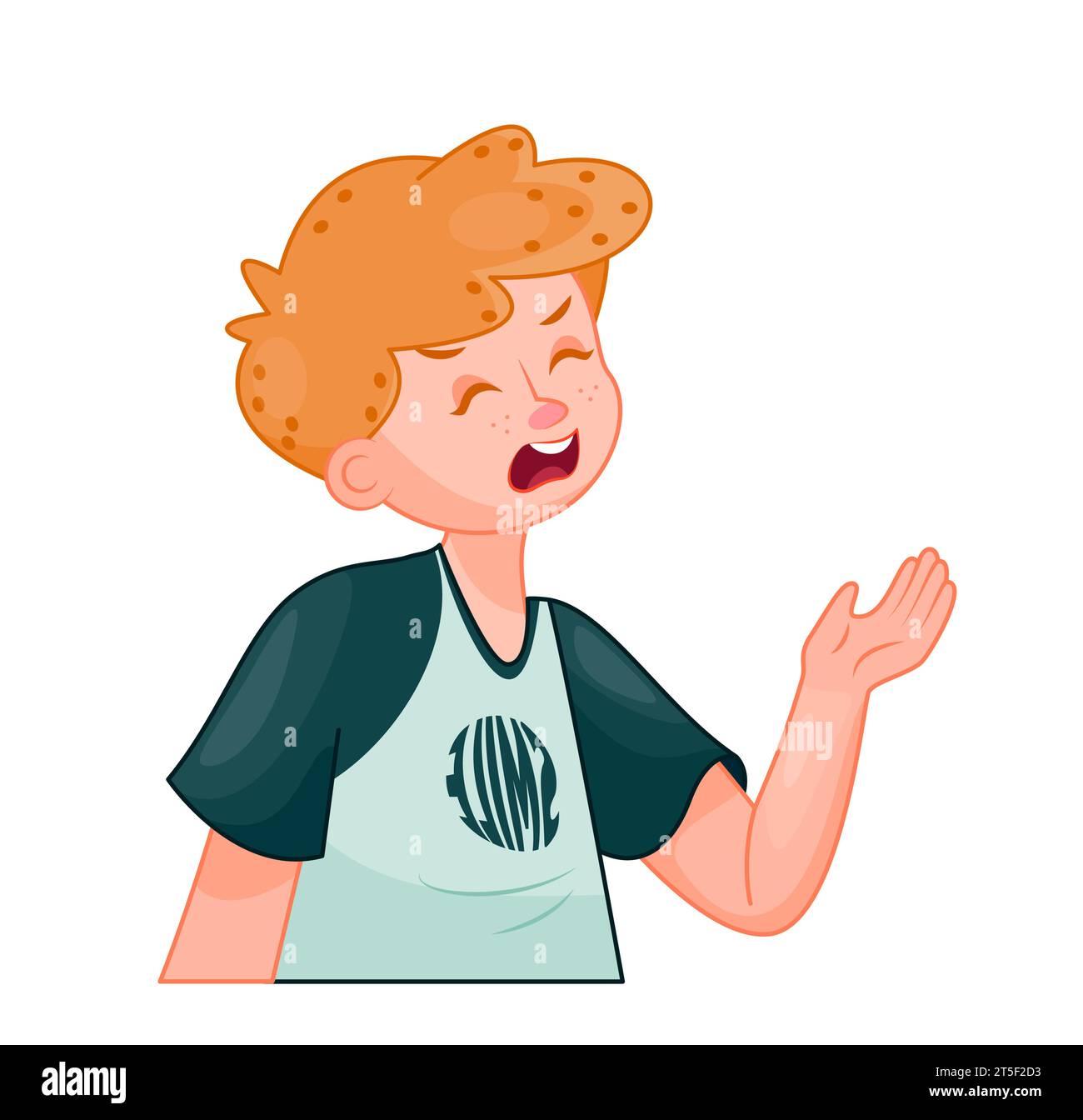 Sick boy vector concept Stock Vector Image & Art - Alamy