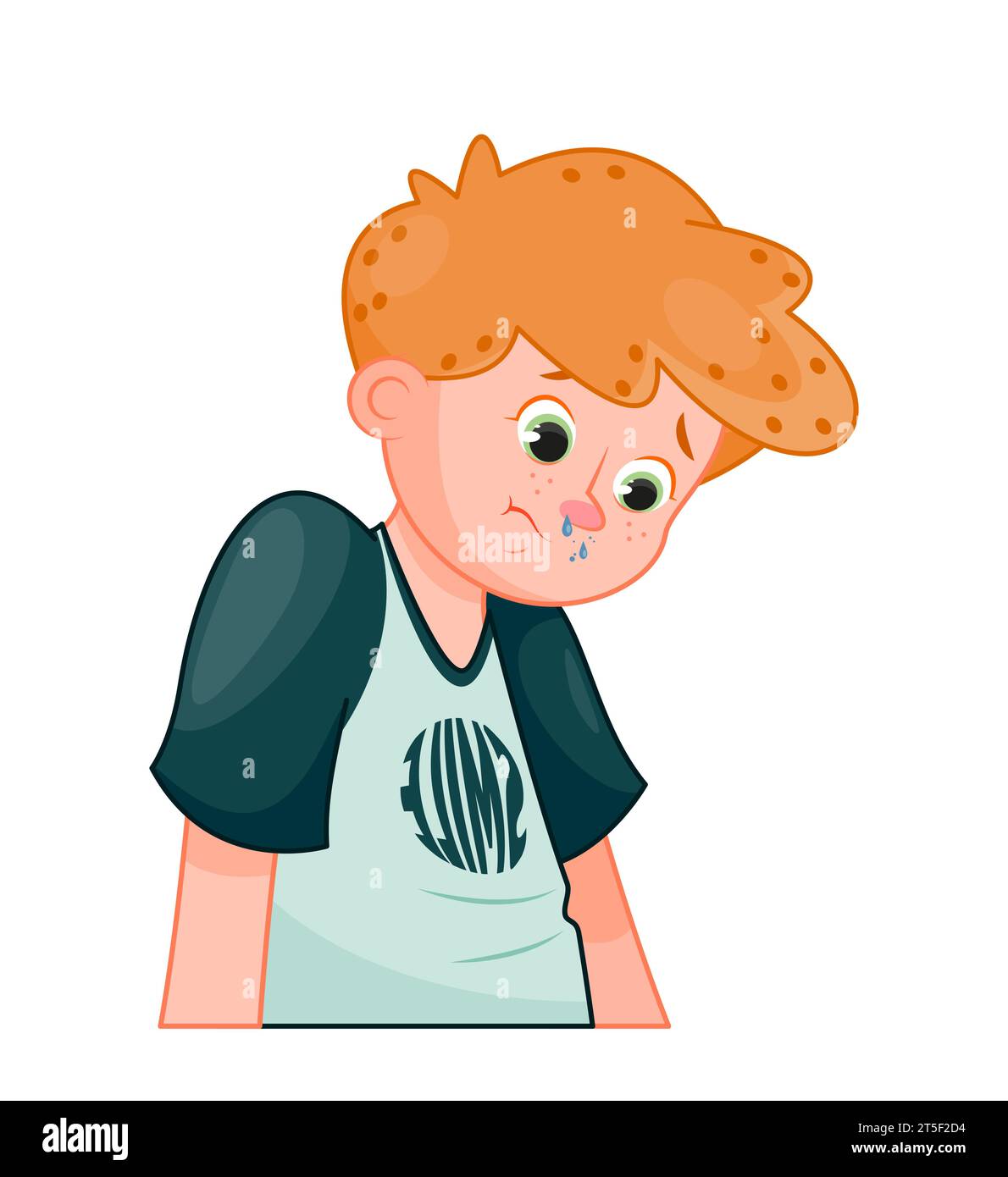 Sick boy vector concept Stock Vector Image & Art - Alamy