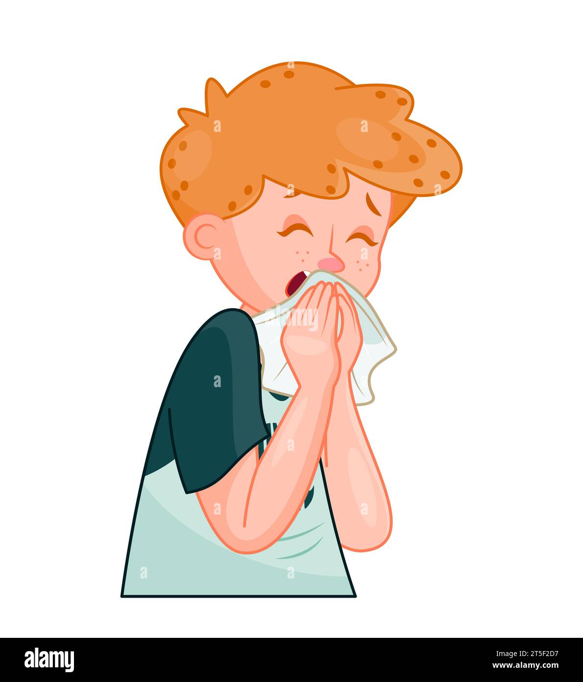 Sick boy vector concept Stock Vector Image & Art - Alamy