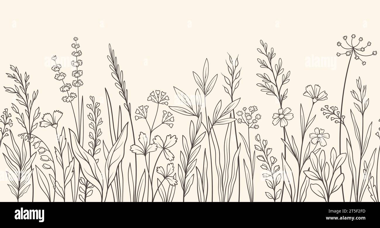 Hand drawn grass vector concept Stock Vector Image & Art - Alamy