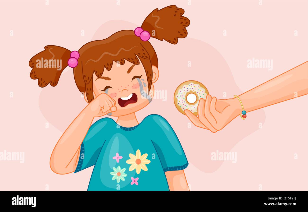 Small children cry with sweet vector Stock Vector Image & Art - Alamy