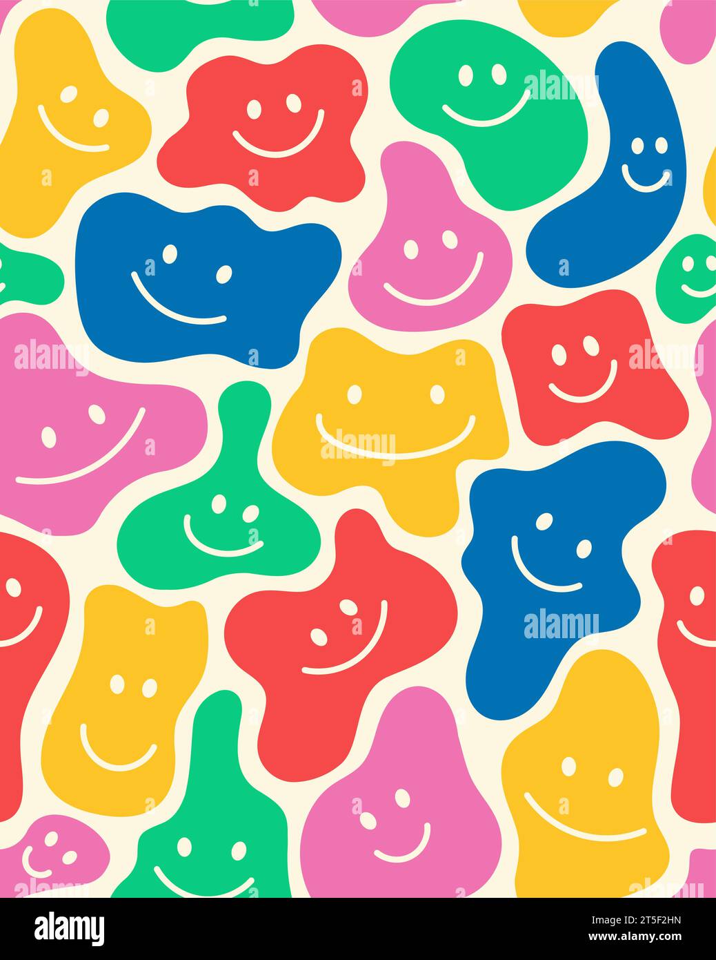 Retro smile seamless pattern vector Stock Vector Image & Art - Alamy