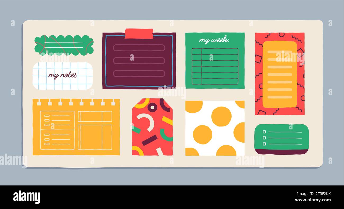 Sticky notes vector set Stock Vector Image & Art - Alamy