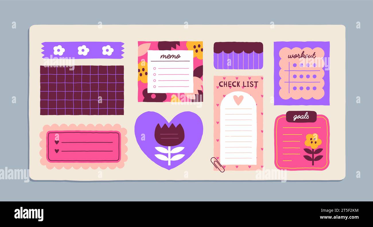 Sticky notes vector set Stock Vector Image & Art - Alamy