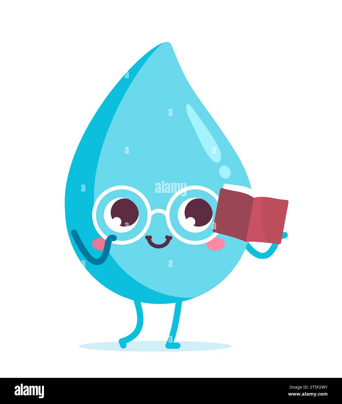Cartoon character book water drop Stock Vector Images - Alamy
