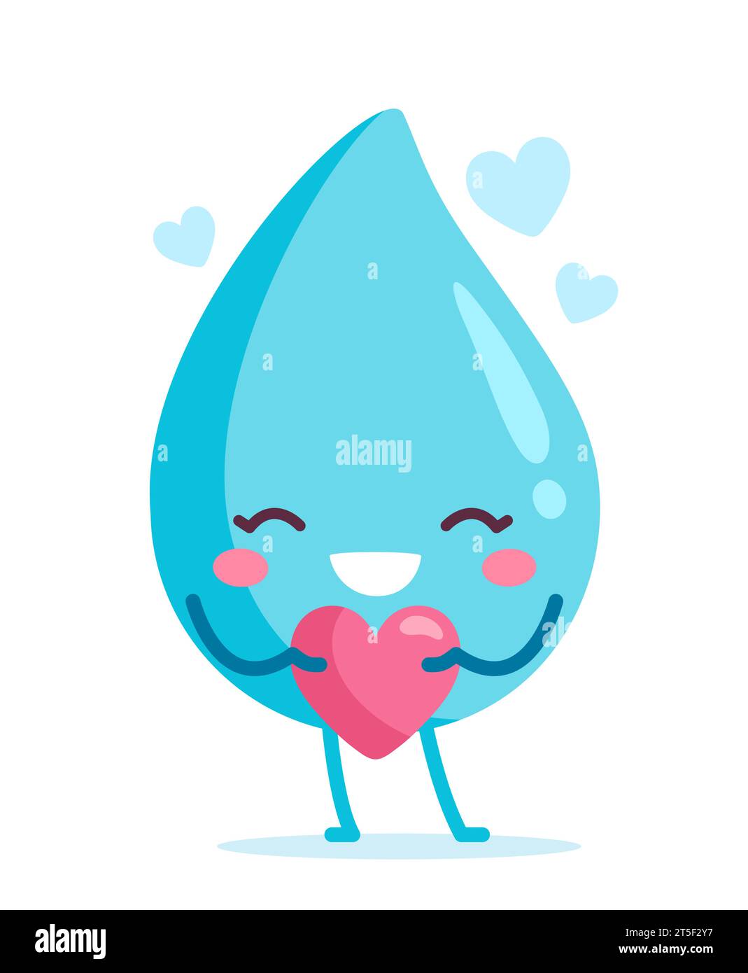 Water drop cute character vector Stock Vector Image & Art - Alamy