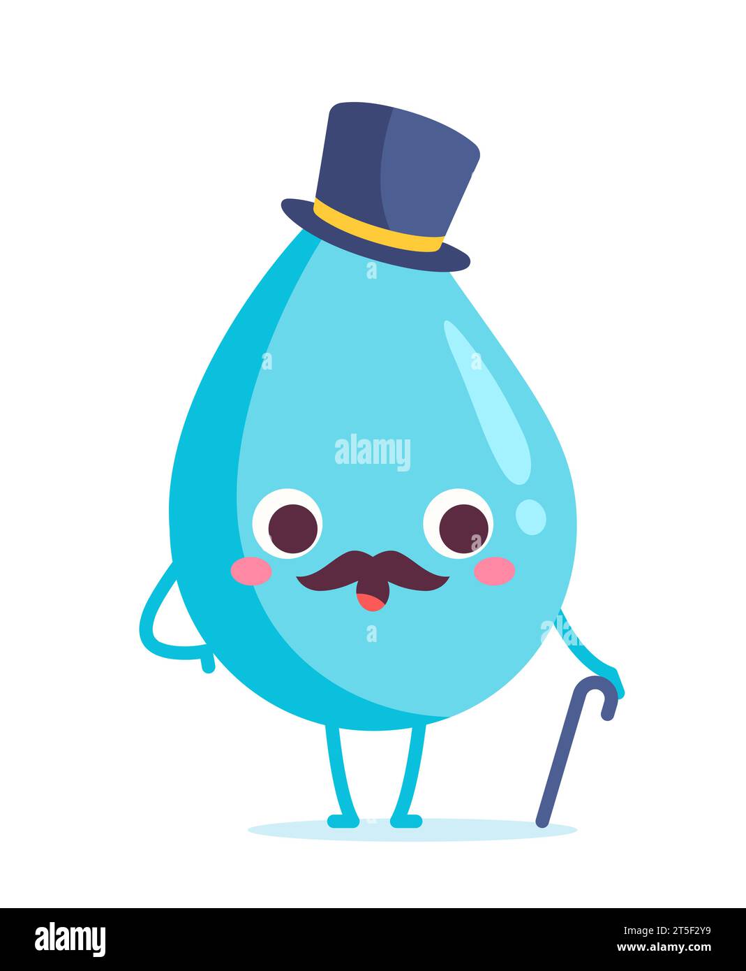 Water drop cute character vector Stock Vector Image & Art - Alamy