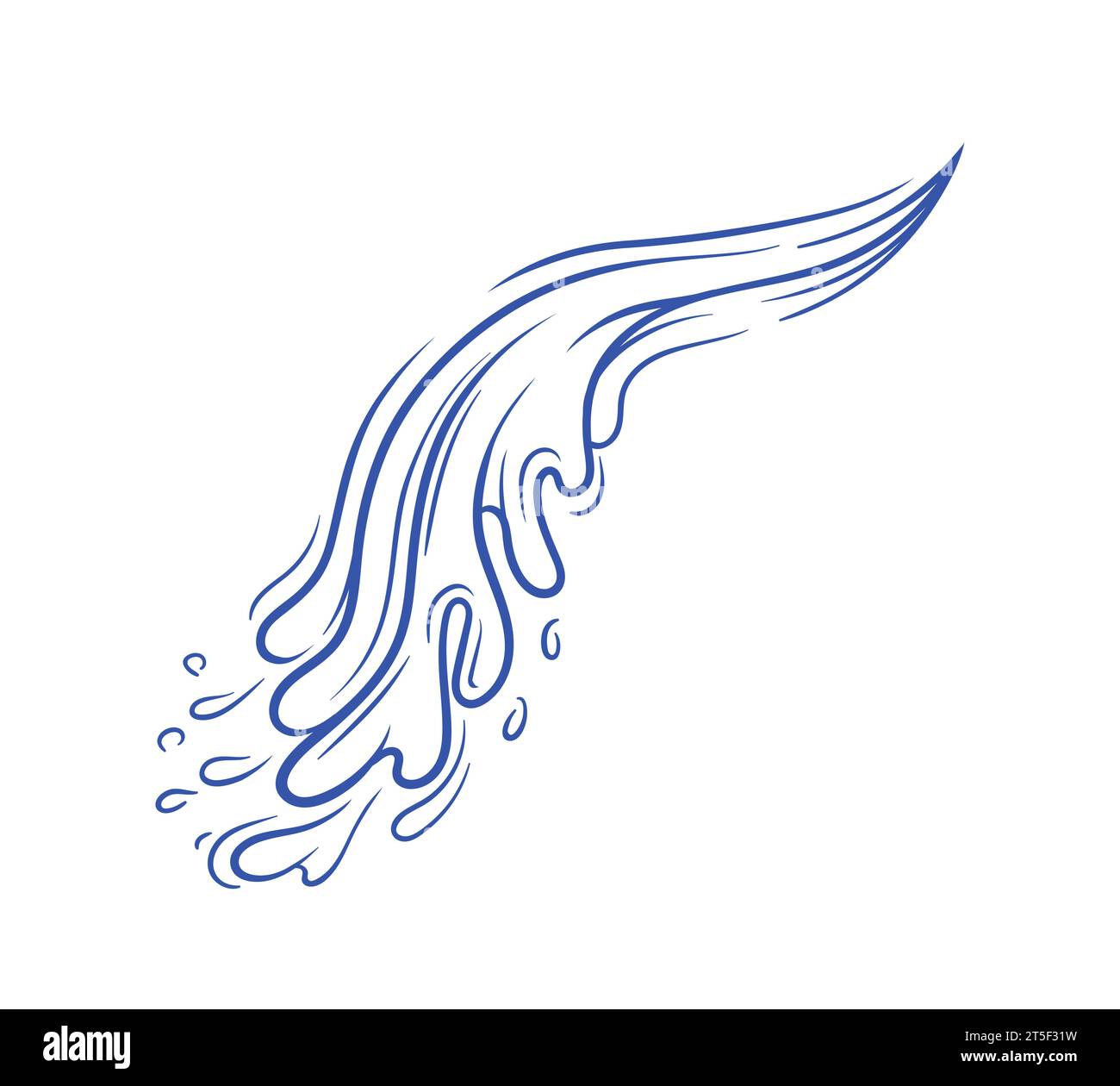 Water splash blue minimalistic sketch vector Stock Vector Image & Art ...