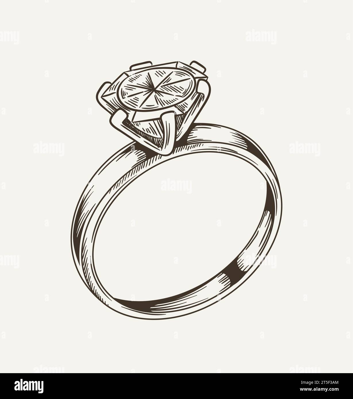 Wedding ring minimalistic sketch vector Stock Vector Image & Art - Alamy