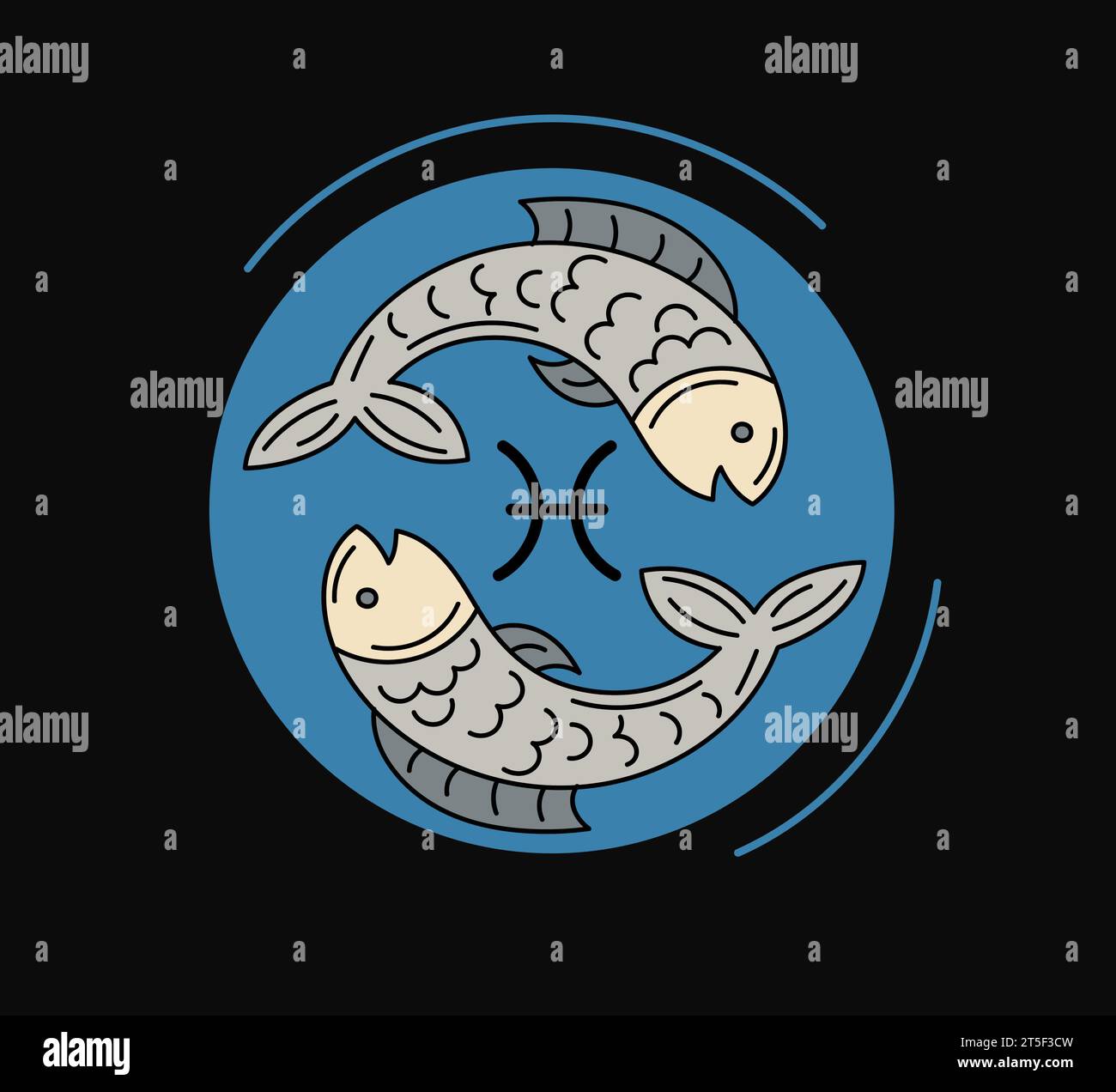 Zodiac symbol Pisces vector concept Stock Vector Image & Art - Alamy