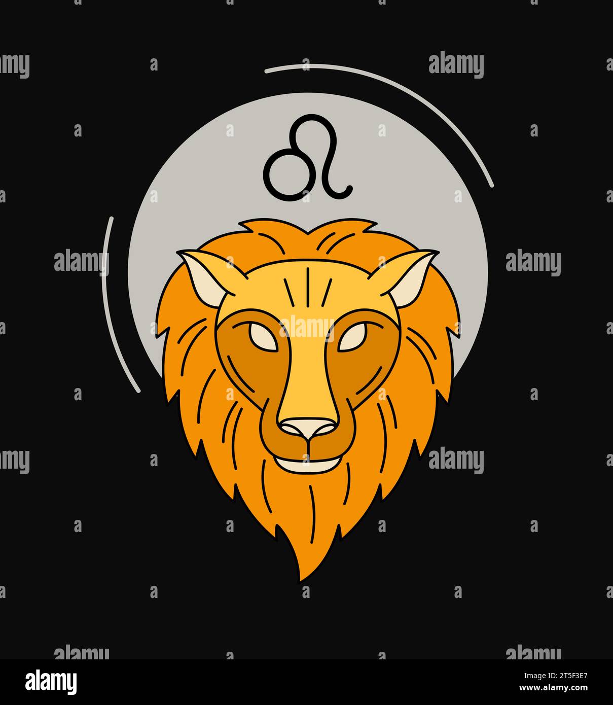 Zodiac symbol Leo vector concept Stock Vector Image & Art - Alamy