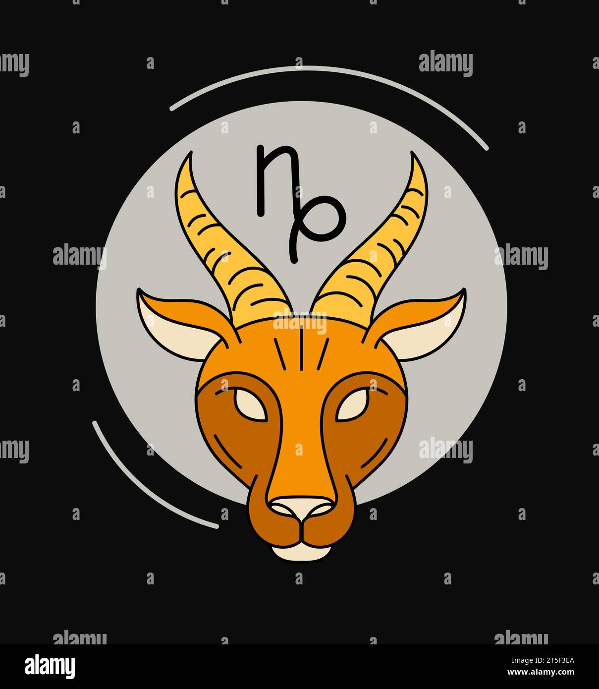 Zodiac symbol Capricorn vector concept Stock Vector Image & Art - Alamy