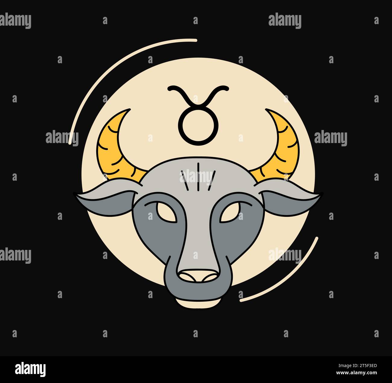 Zodiac symbol Taurus vector concept Stock Vector Image & Art - Alamy