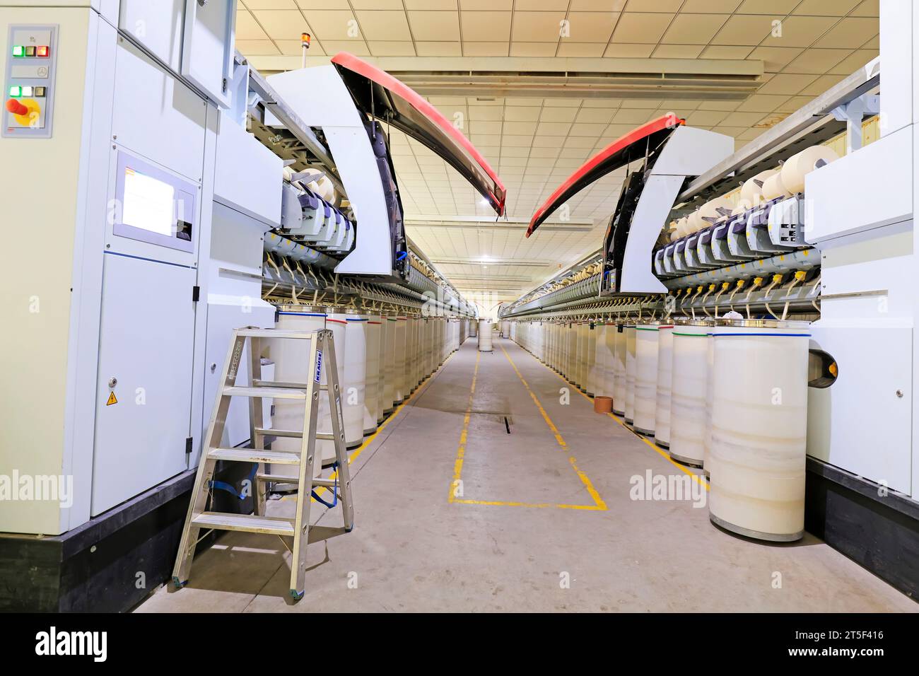 Spinning plant production line Stock Photo - Alamy