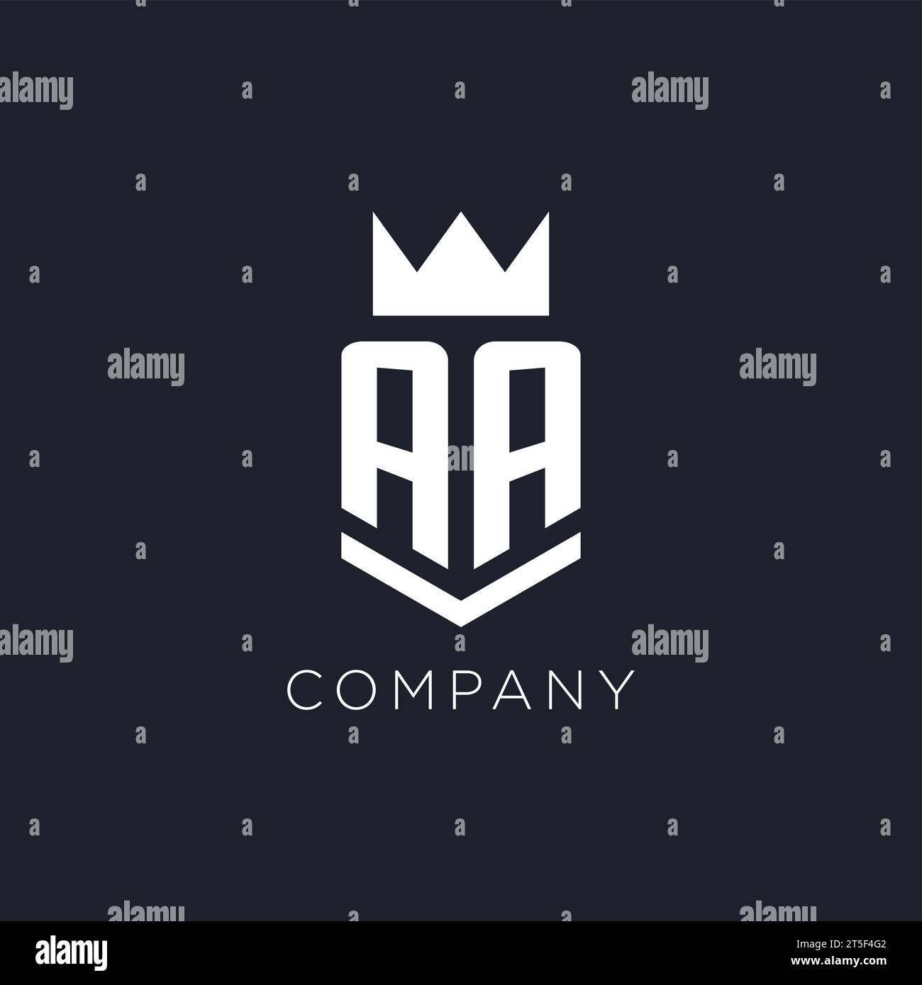 AA logo with shield and crown, initial monogram logo design ideas Stock Vector Image & Art - Alamy