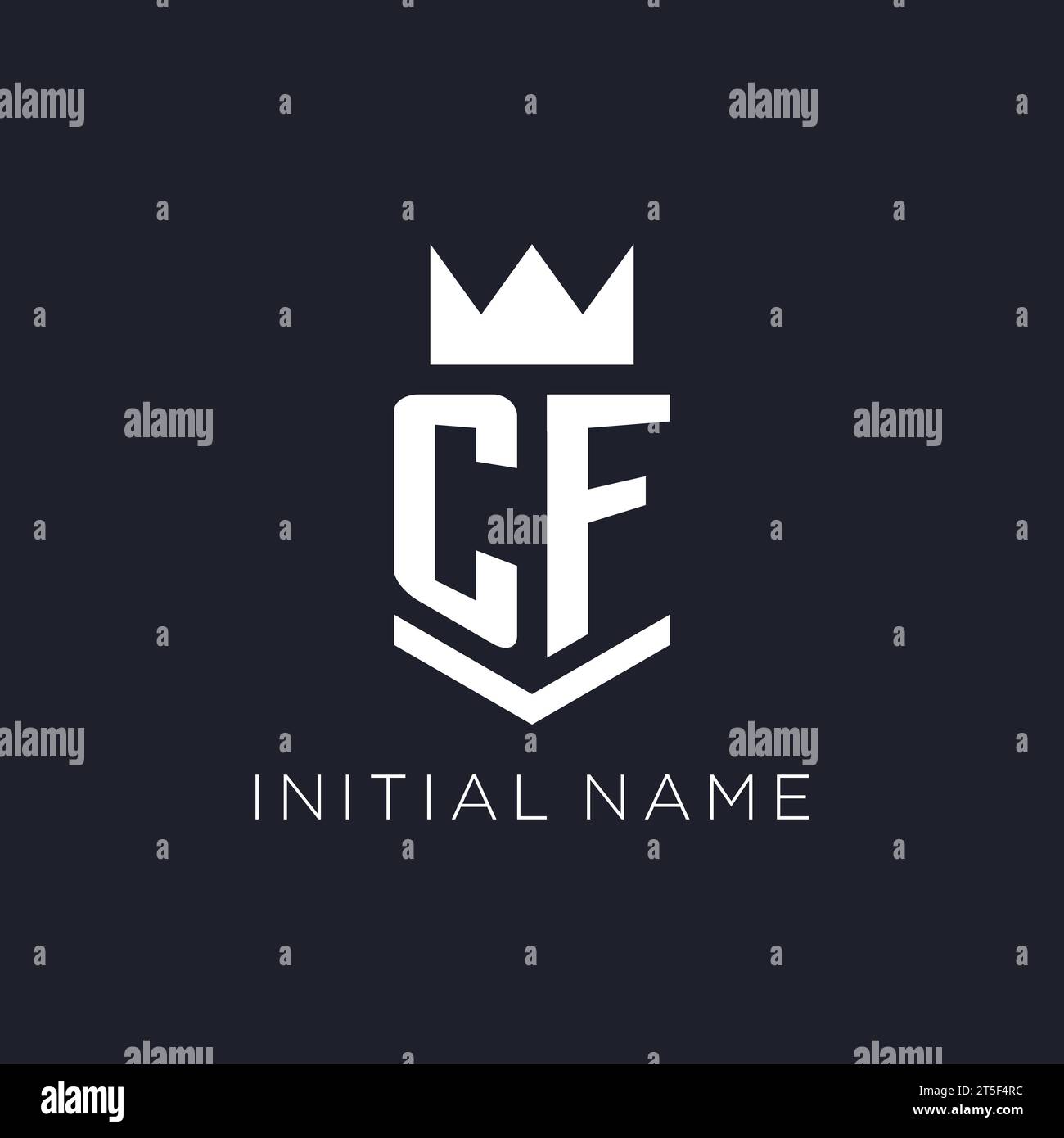 CF logo with shield and crown, initial monogram logo design ideas Stock Vector Image & Art - Alamy