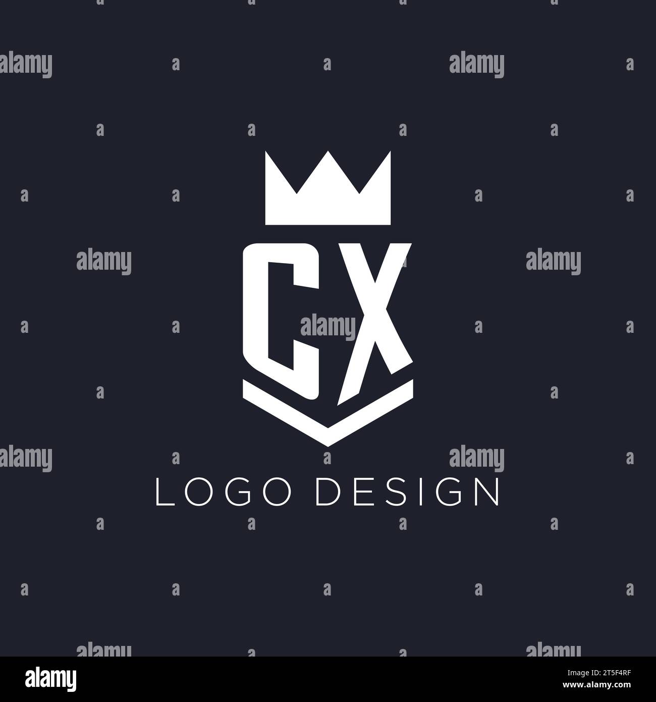 CX logo with shield and crown, initial monogram logo design ideas Stock Vector Image & Art - Alamy