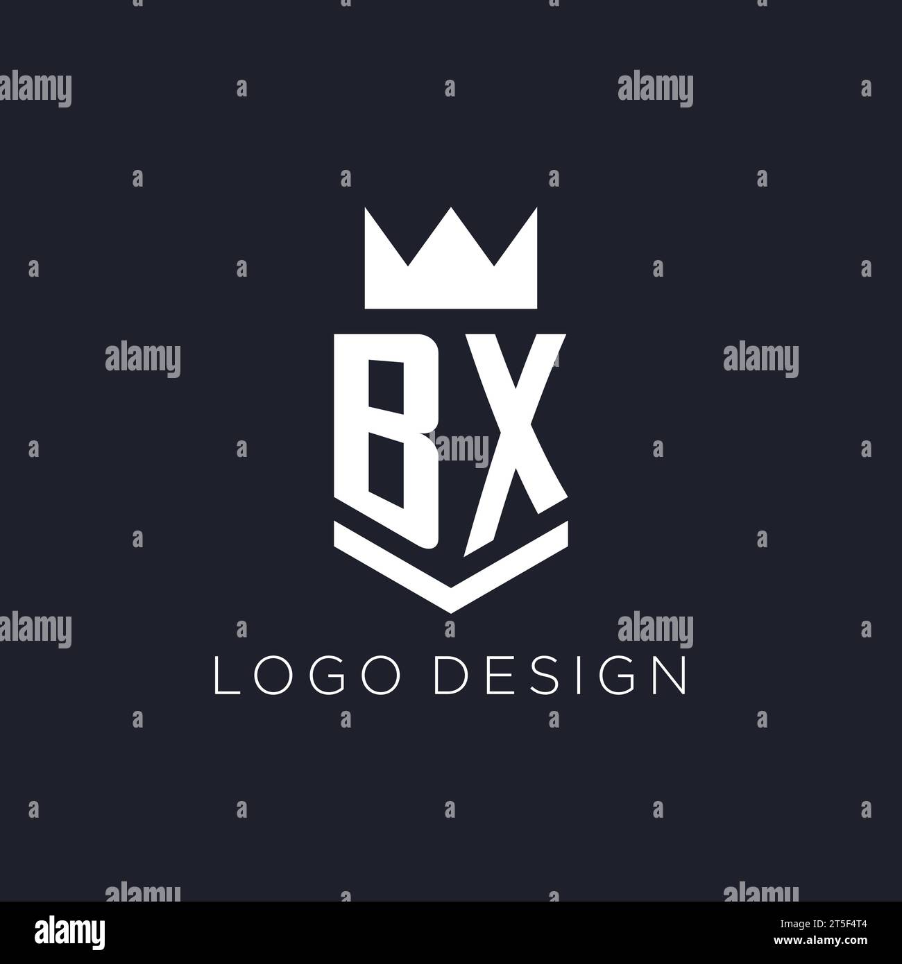 BX logo with shield and crown, initial monogram logo design ideas Stock Vector Image & Art - Alamy