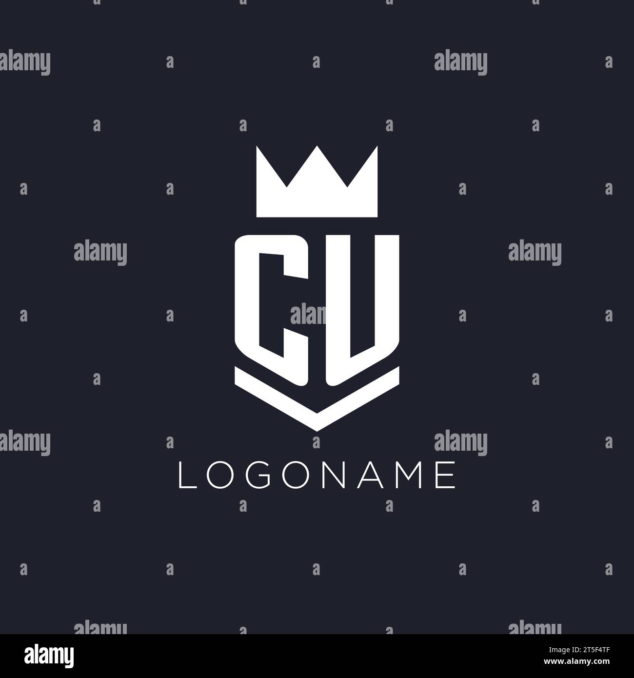 CU logo with shield and crown, initial monogram logo design ideas Stock Vector Image & Art - Alamy