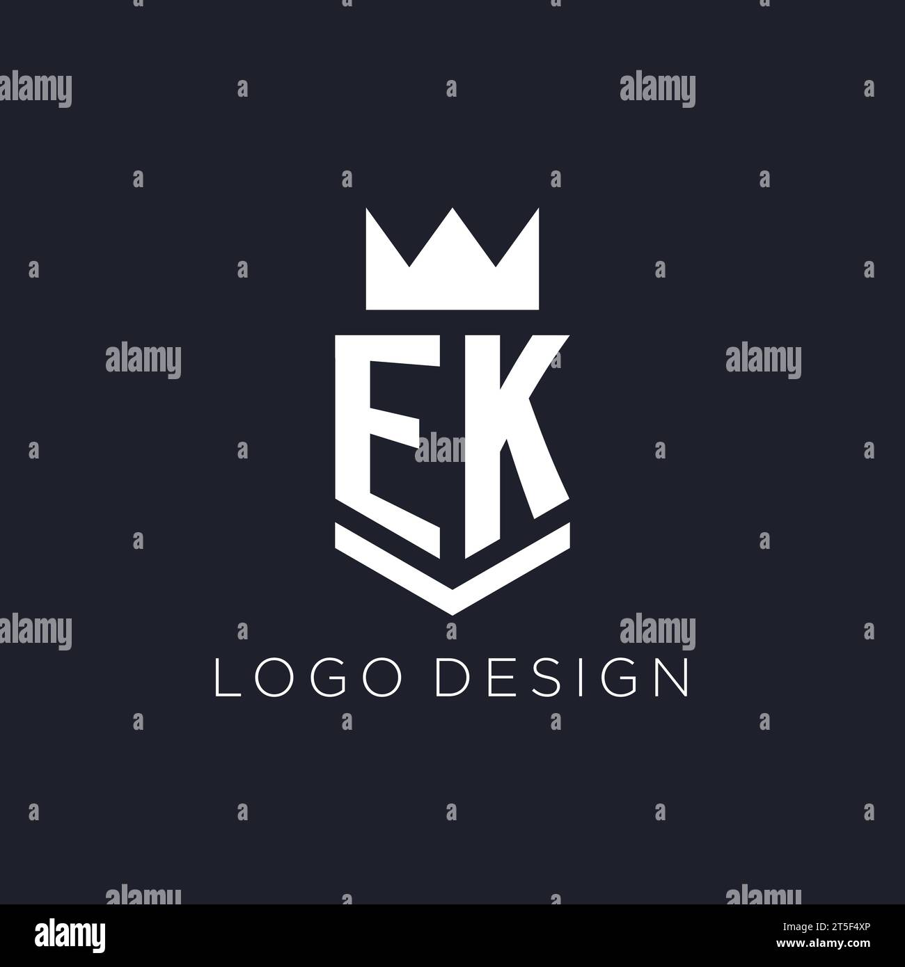 EK logo with shield and crown, initial monogram logo design ideas Stock Vector Image & Art - Alamy