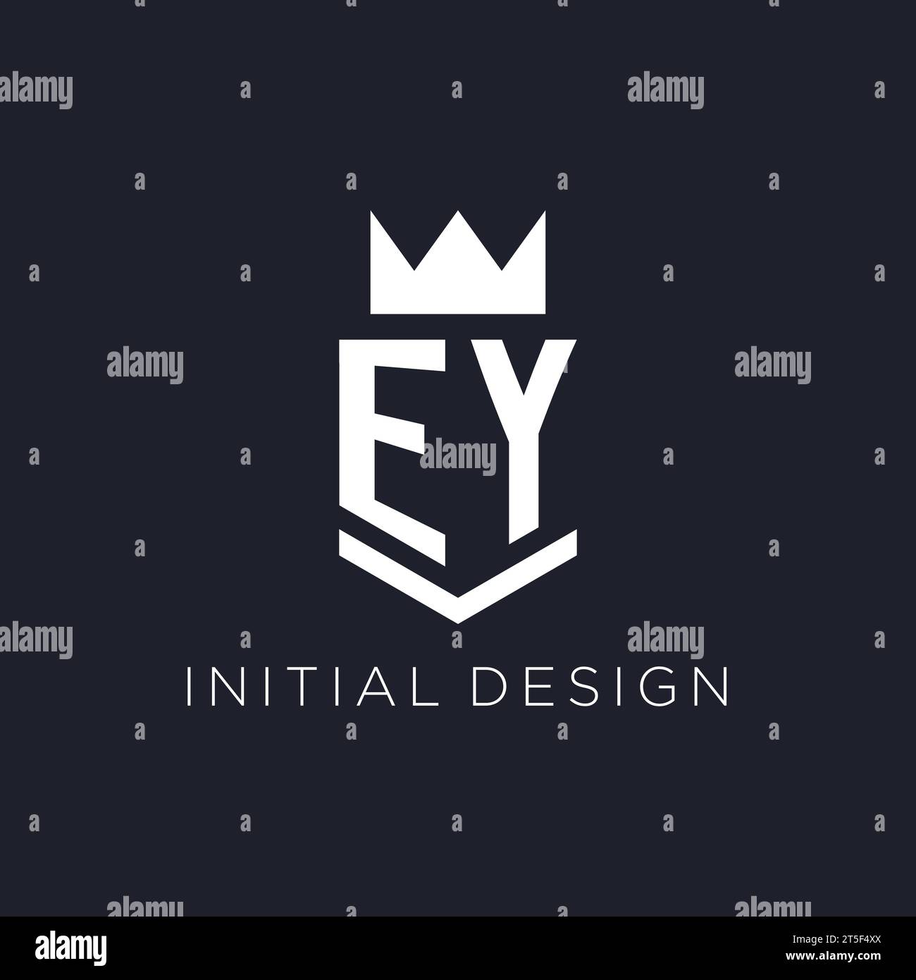 EY logo with shield and crown, initial monogram logo design ideas Stock Vector Image & Art - Alamy