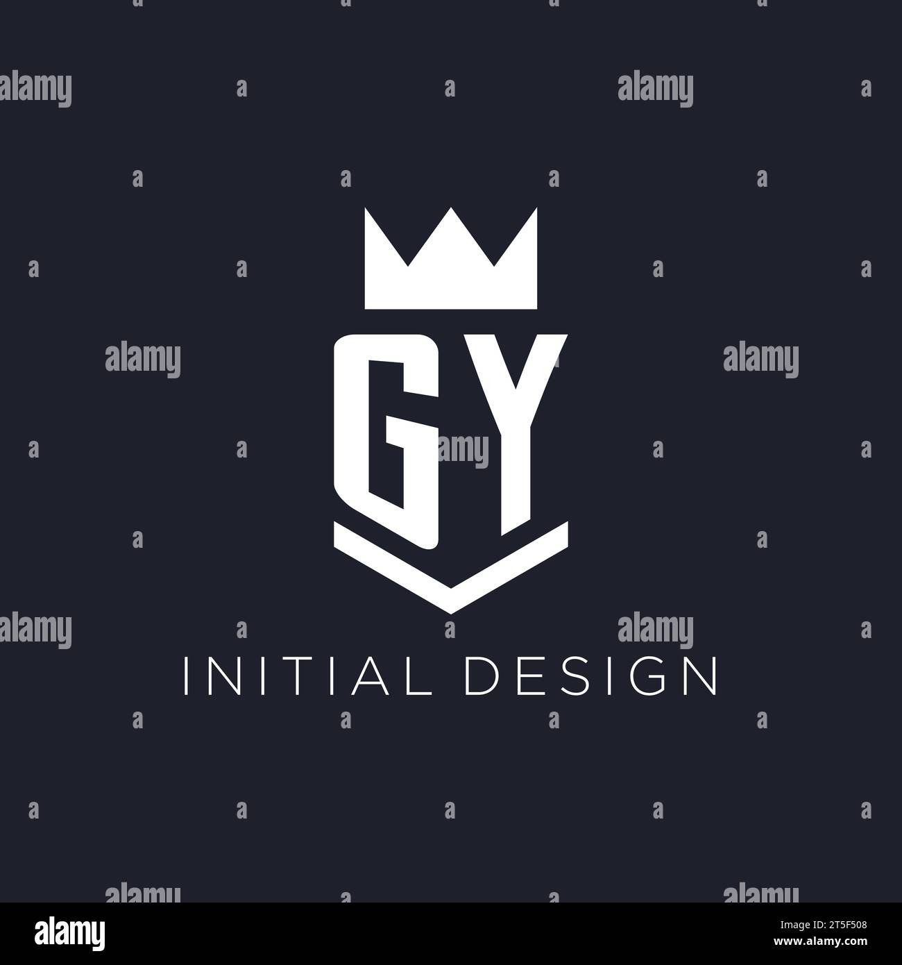 GY logo with shield and crown, initial monogram logo design ideas Stock Vector Image & Art - Alamy