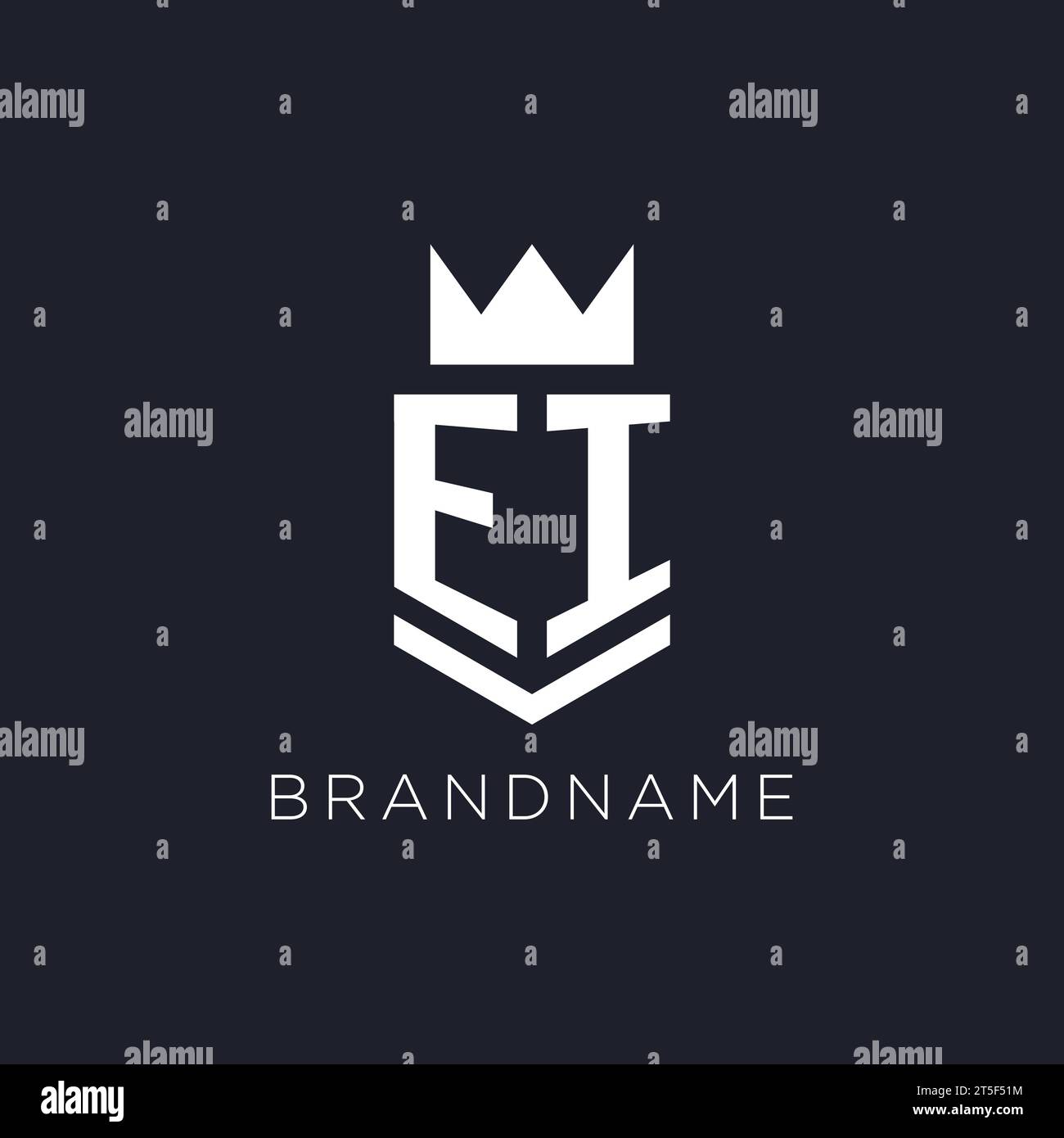 EI logo with shield and crown, initial monogram logo design ideas Stock Vector Image & Art - Alamy