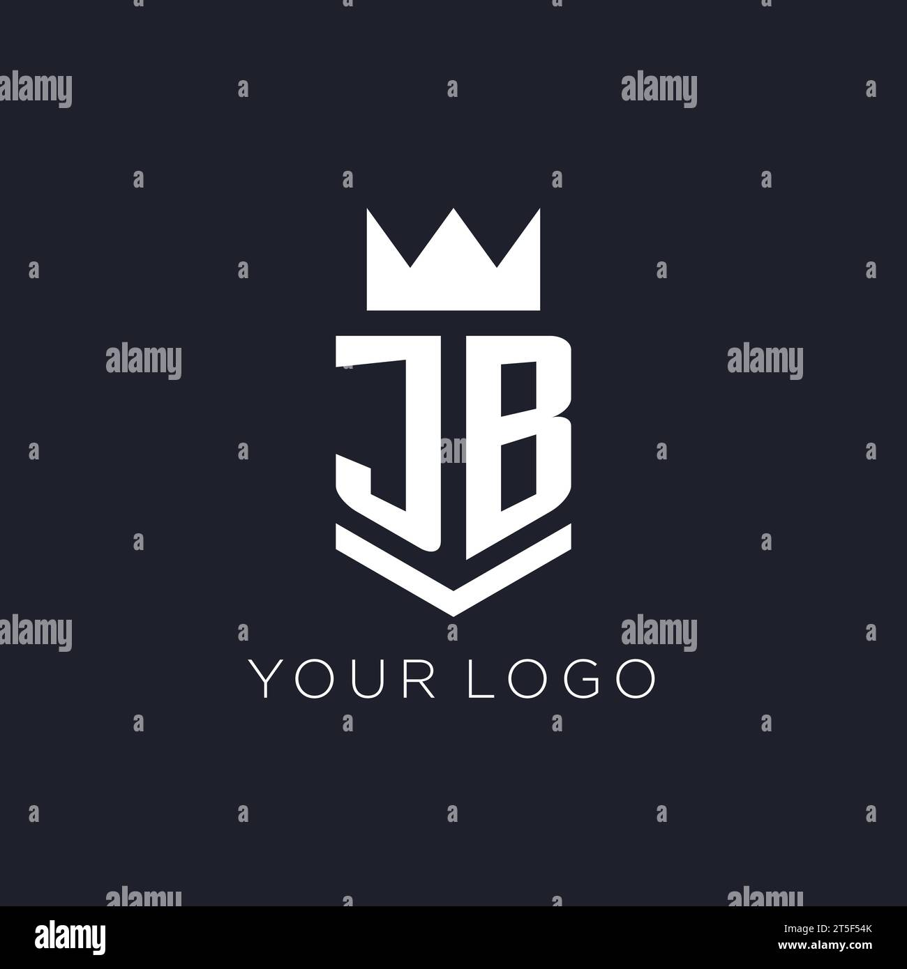 JB logo with shield and crown, initial monogram logo design ideas Stock Vector Image & Art - Alamy
