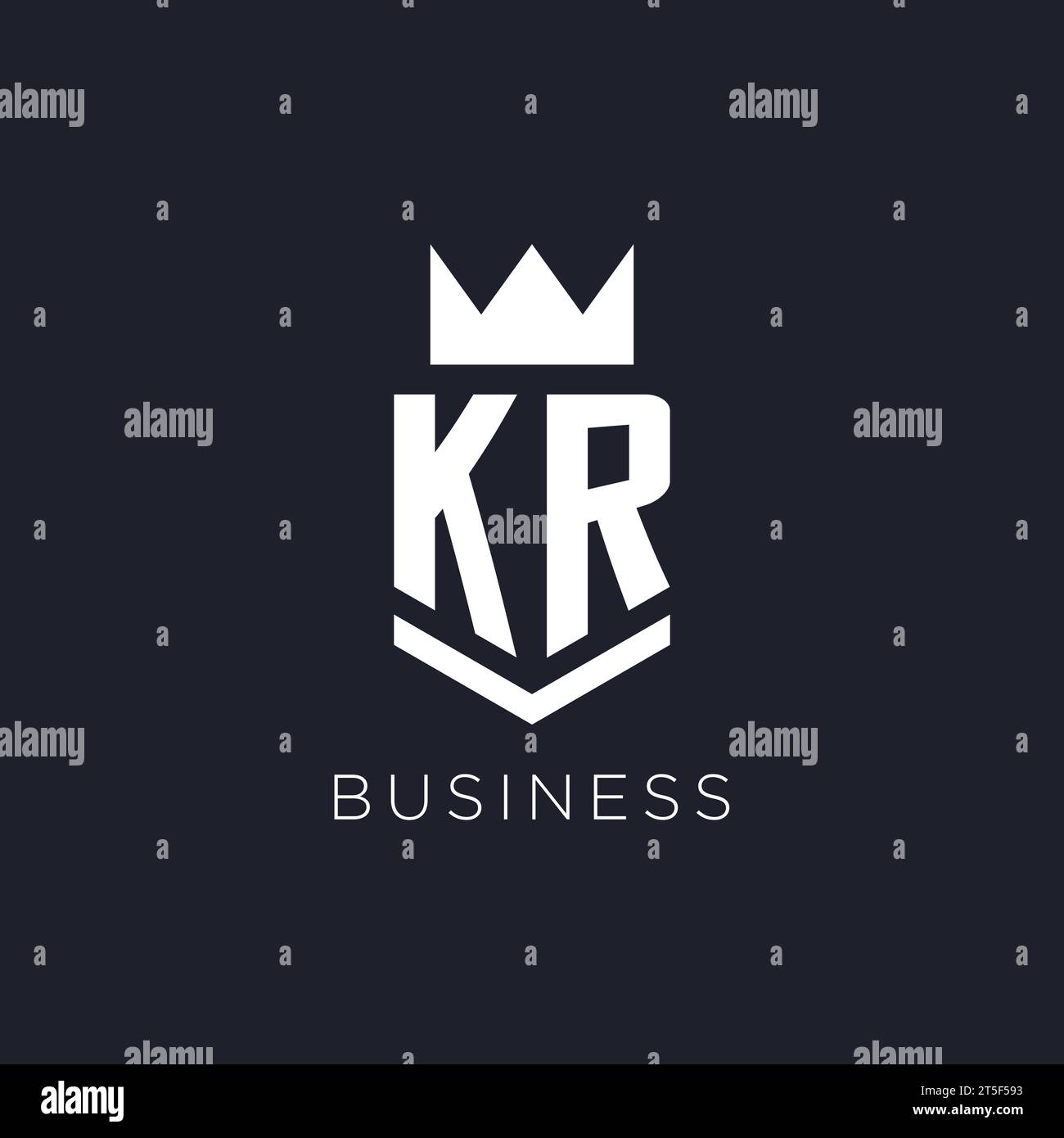 KR logo with shield and crown, initial monogram logo design ideas Stock Vector Image & Art - Alamy