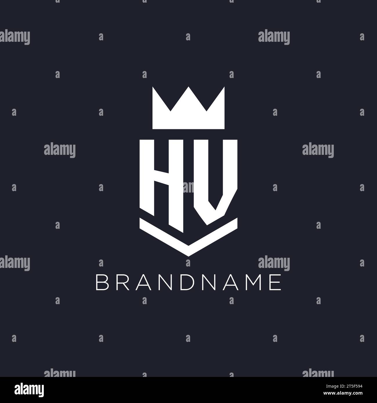 HV logo with shield and crown, initial monogram logo design ideas Stock Vector Image & Art - Alamy