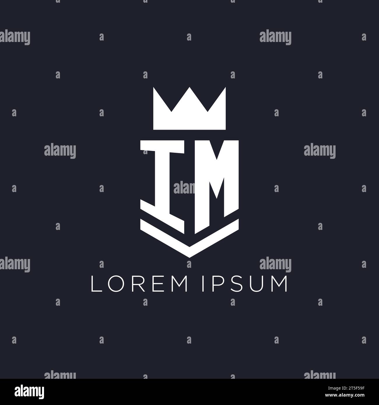 IM logo with shield and crown, initial monogram logo design ideas Stock Vector Image & Art - Alamy