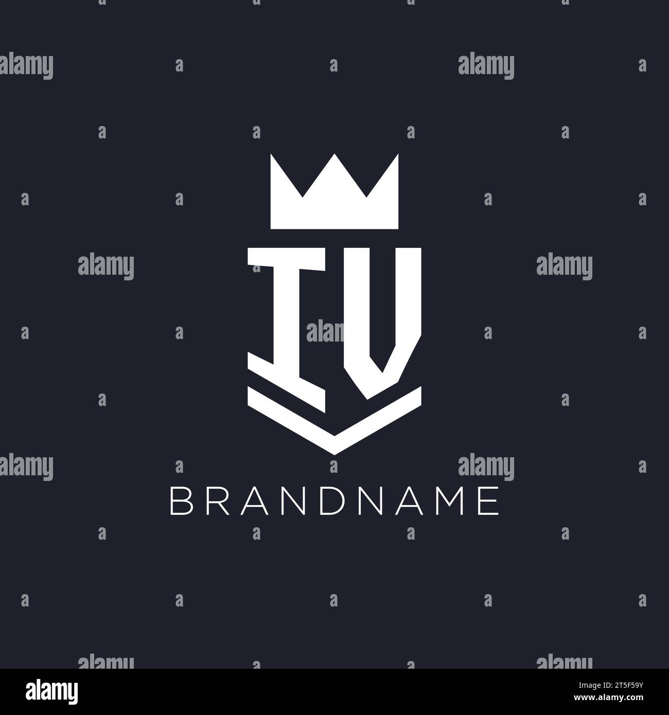 IV logo with shield and crown, initial monogram logo design ideas Stock Vector Image & Art - Alamy