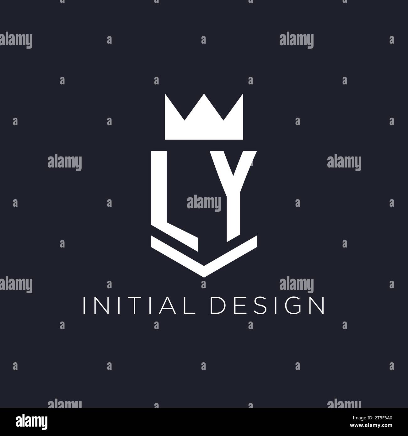 LY logo with shield and crown, initial monogram logo design ideas Stock Vector Image & Art - Alamy