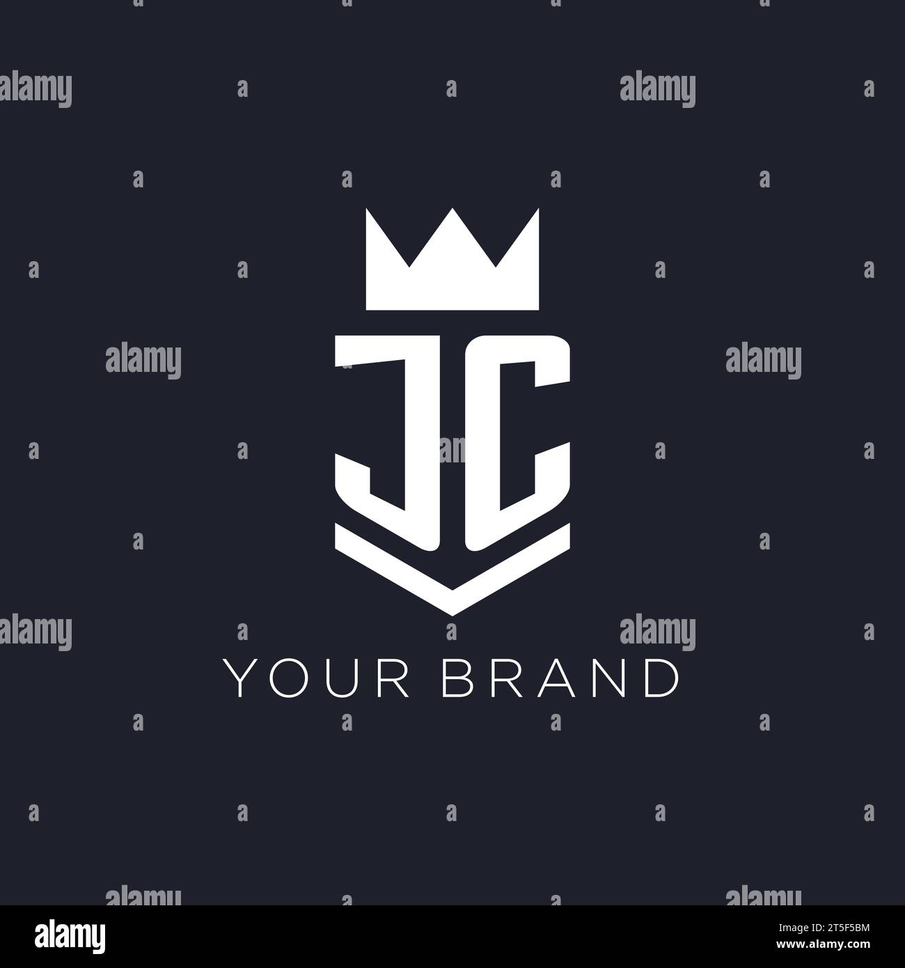 JC logo with shield and crown, initial monogram logo design ideas Stock Vector Image & Art - Alamy