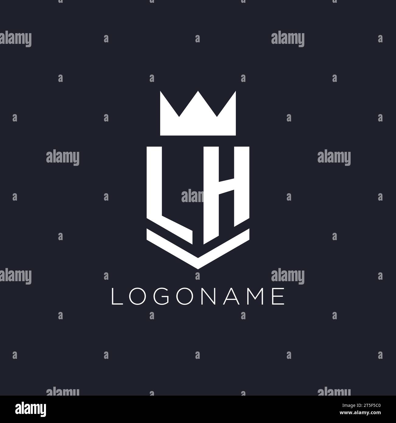 LH logo with shield and crown, initial monogram logo design ideas Stock Vector Image & Art - Alamy