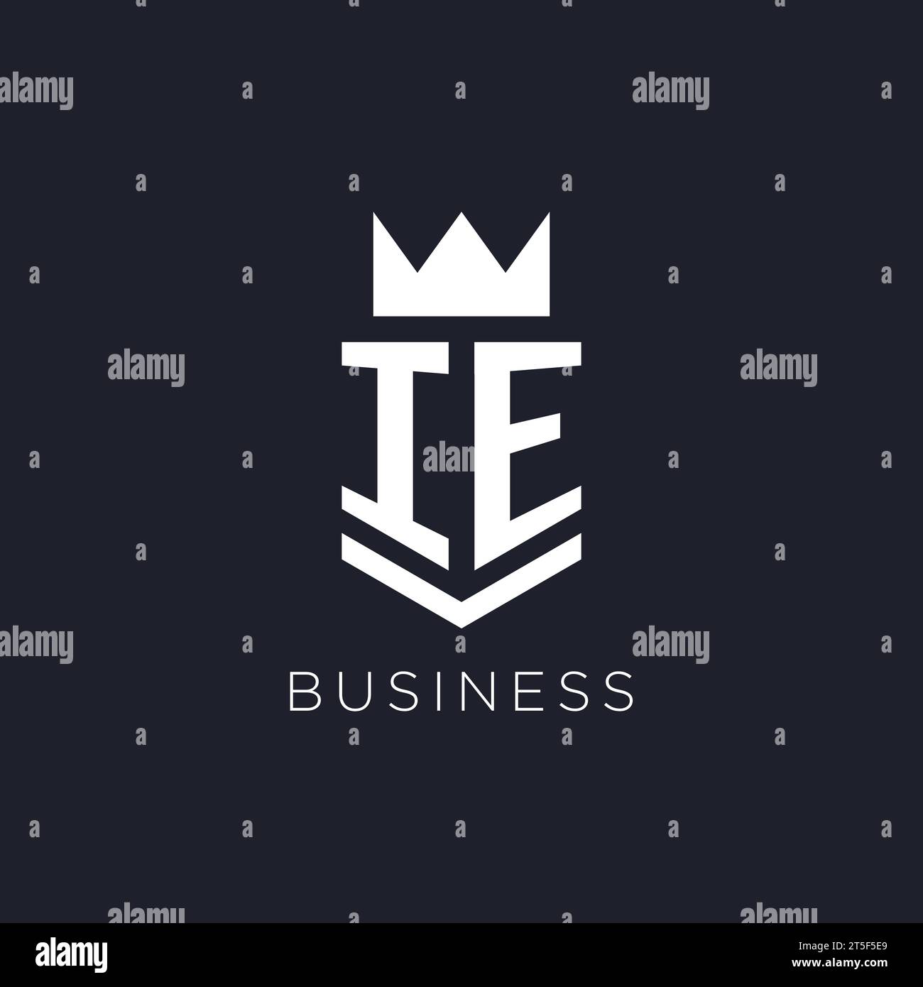 IE logo with shield and crown, initial monogram logo design ideas Stock Vector Image & Art - Alamy