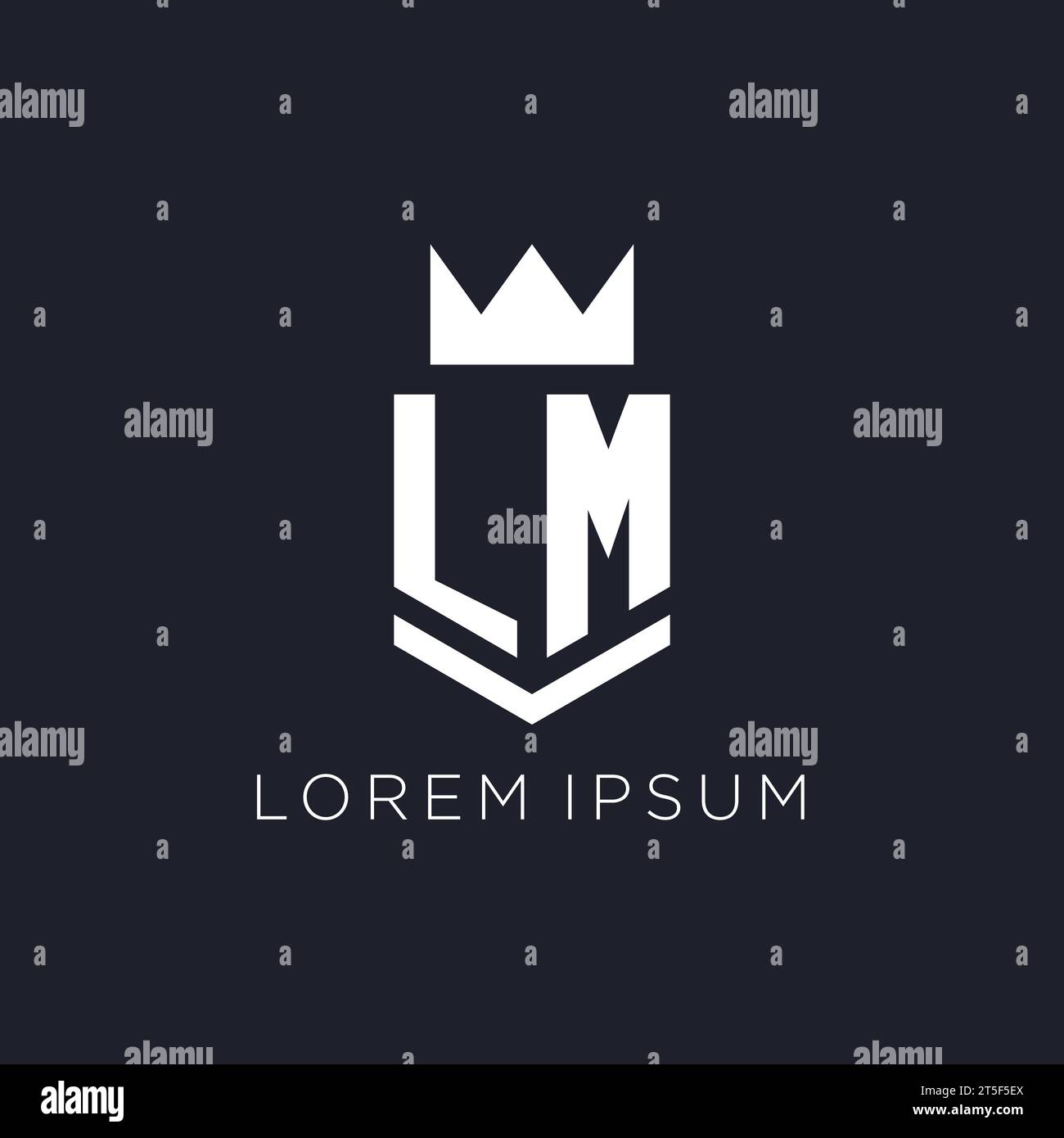 LM logo with shield and crown, initial monogram logo design ideas Stock Vector Image & Art - Alamy