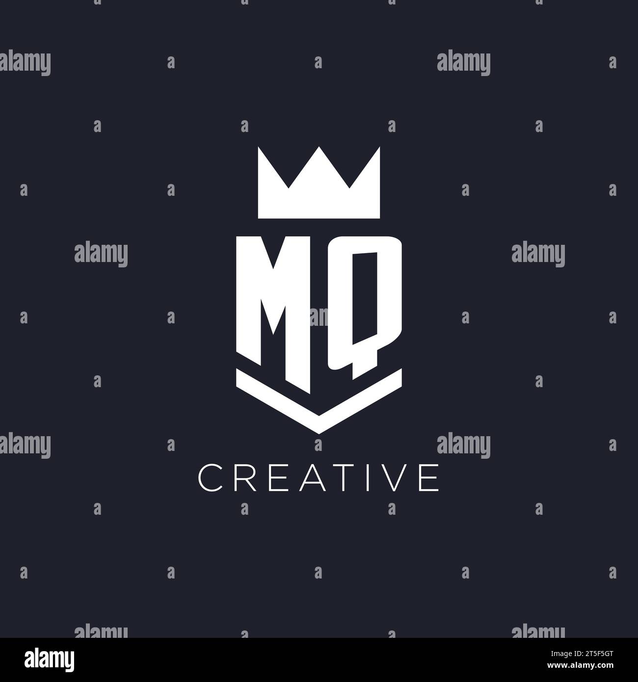 MQ logo with shield and crown, initial monogram logo design ideas Stock Vector Image & Art - Alamy