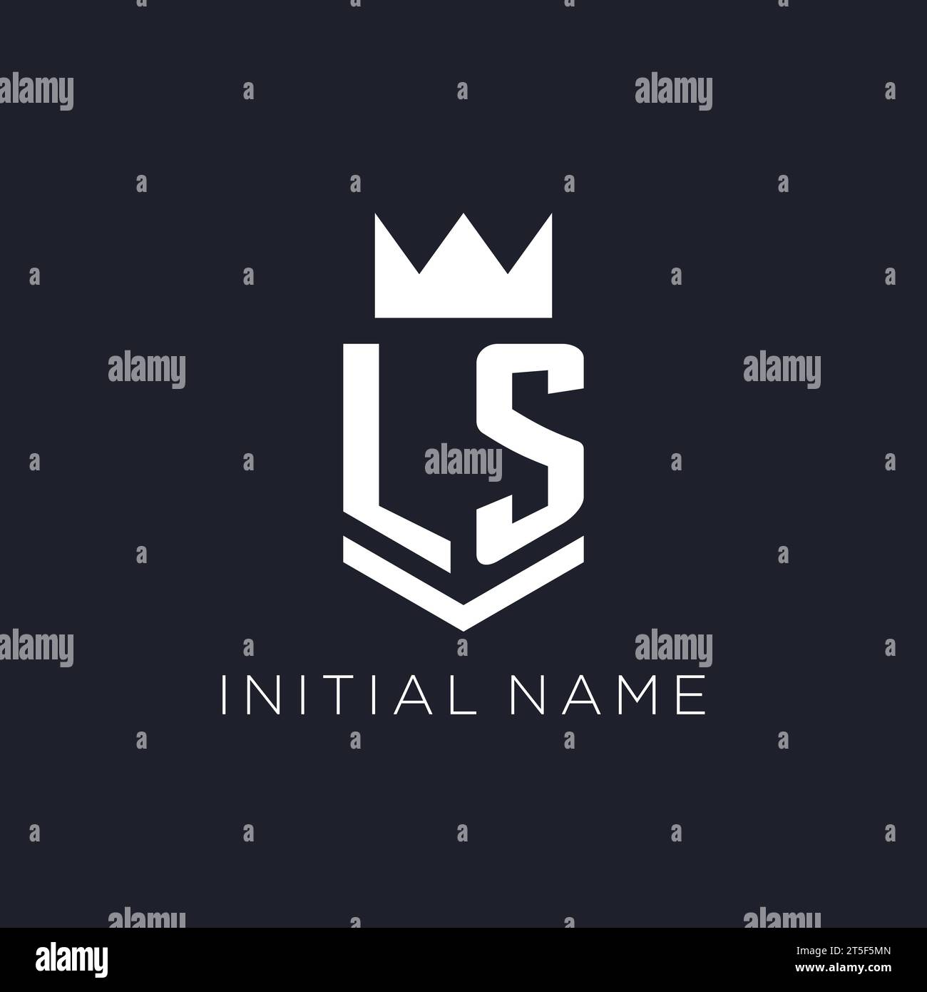 LS logo with shield and crown, initial monogram logo design ideas Stock Vector Image & Art - Alamy