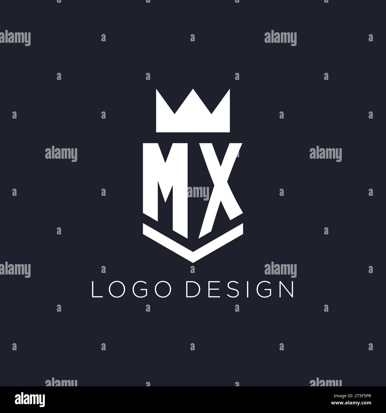 MX logo with shield and crown, initial monogram logo design ideas Stock Vector Image & Art - Alamy