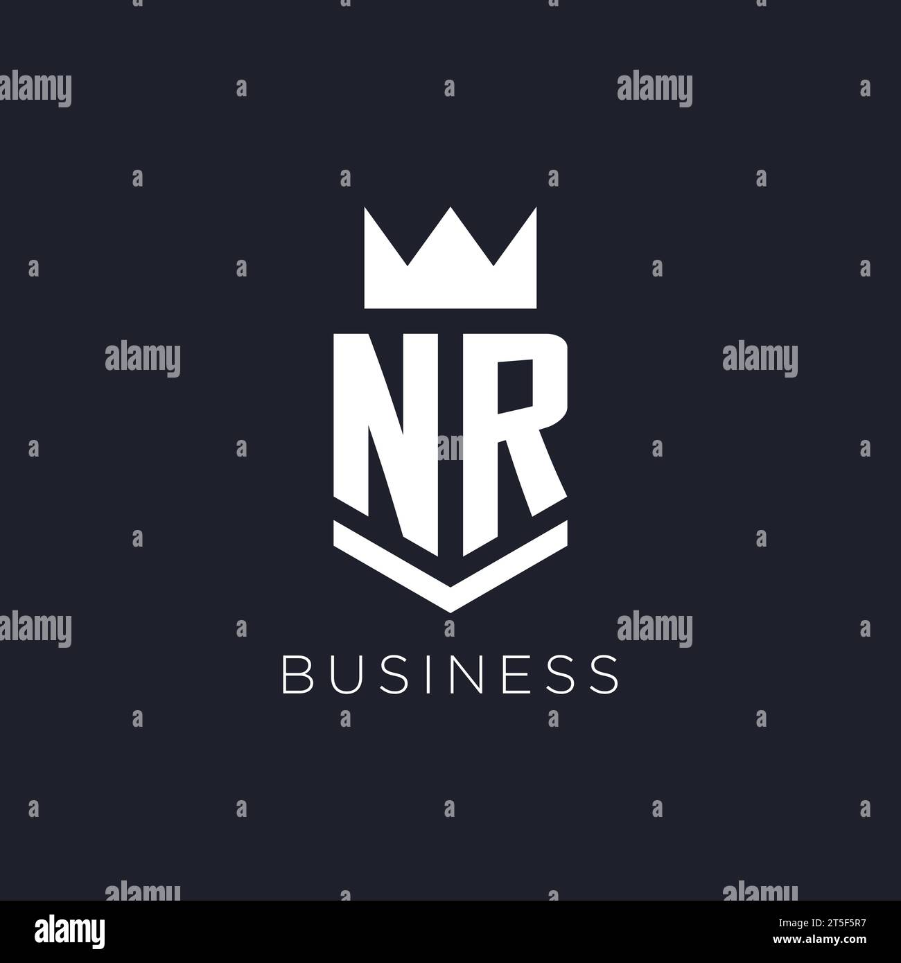 NR logo with shield and crown, initial monogram logo design ideas Stock Vector Image & Art - Alamy