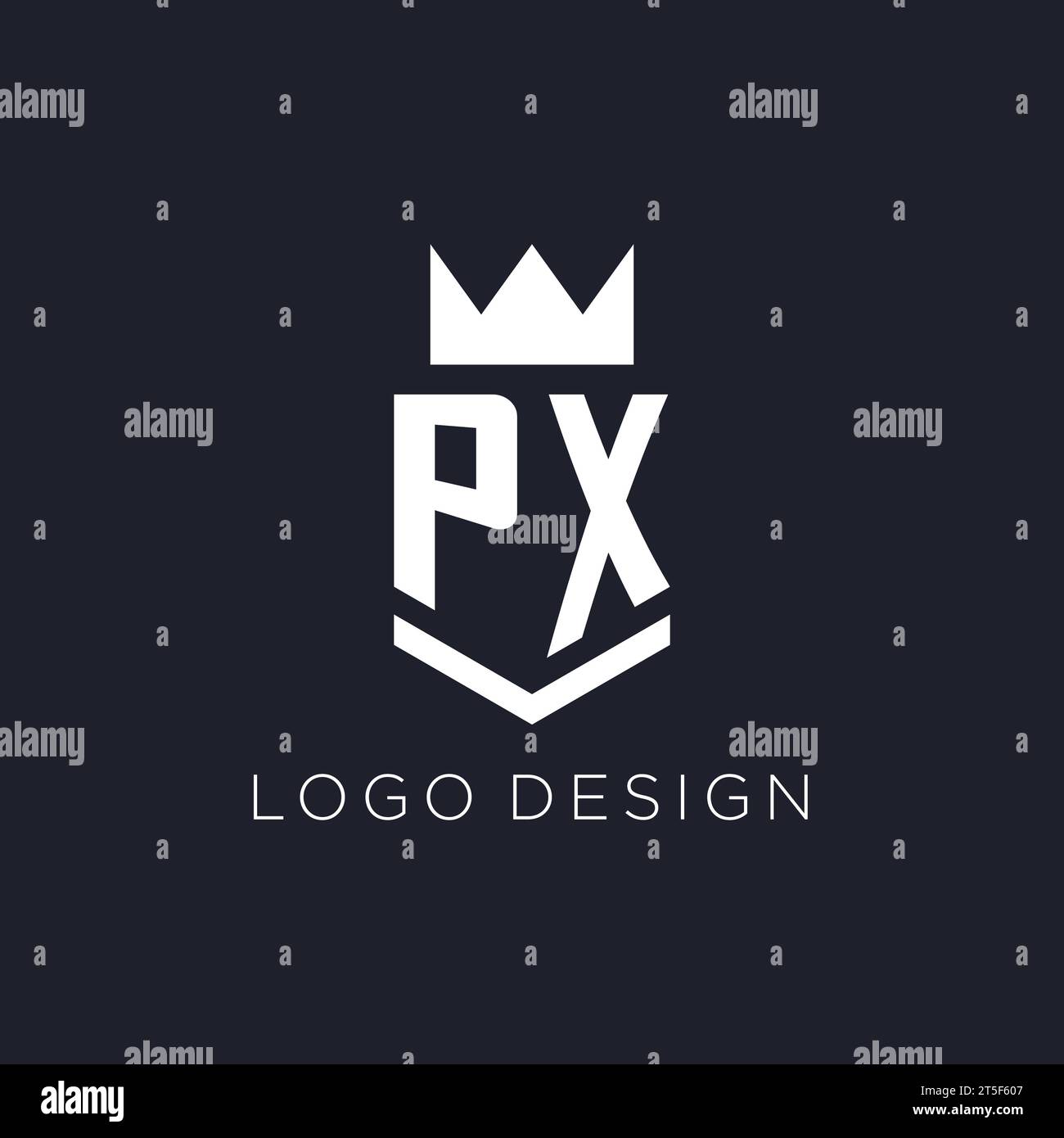 PX logo with shield and crown, initial monogram logo design ideas Stock Vector Image & Art - Alamy