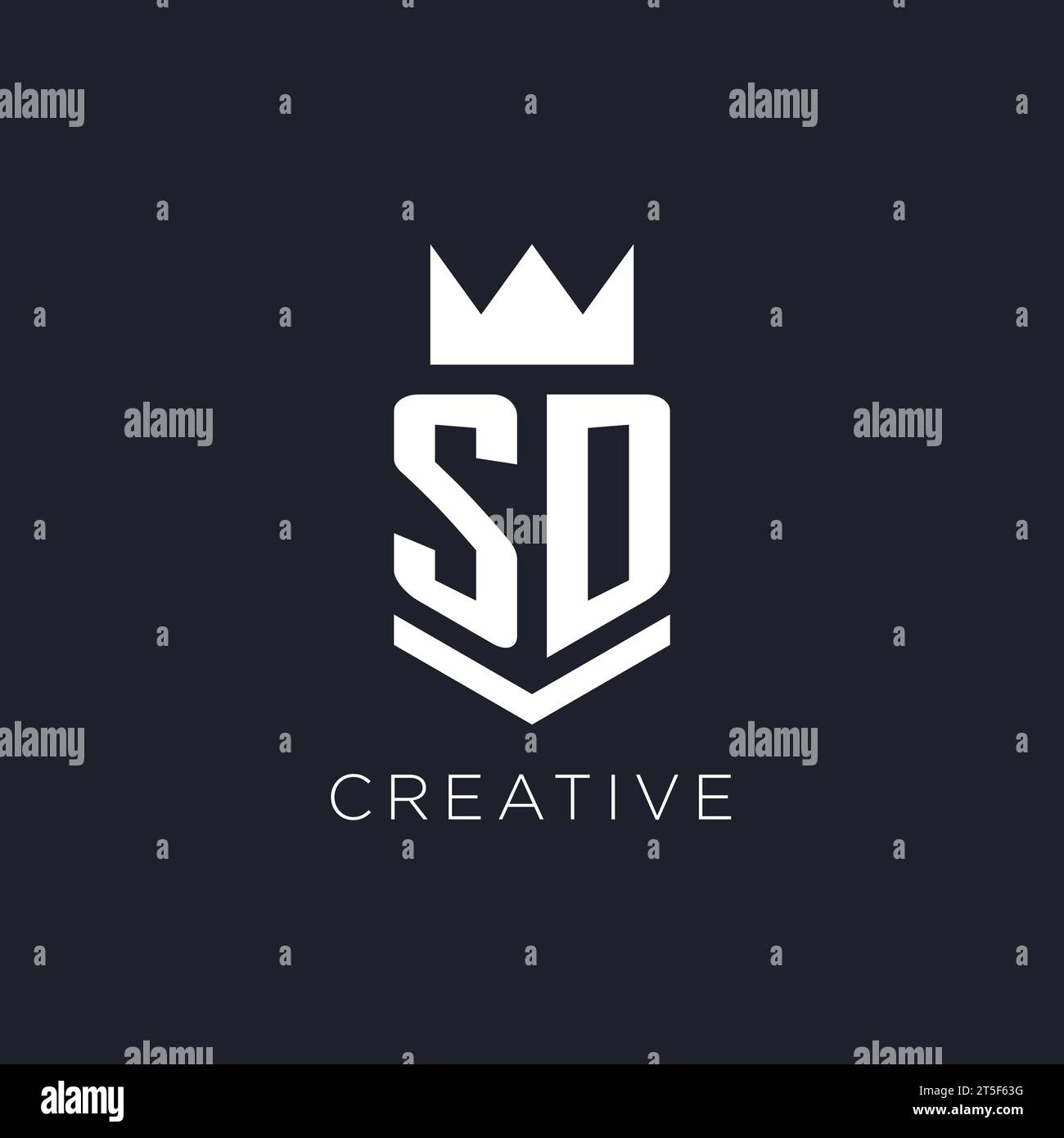 SD logo with shield and crown, initial monogram logo design ideas Stock Vector Image & Art - Alamy