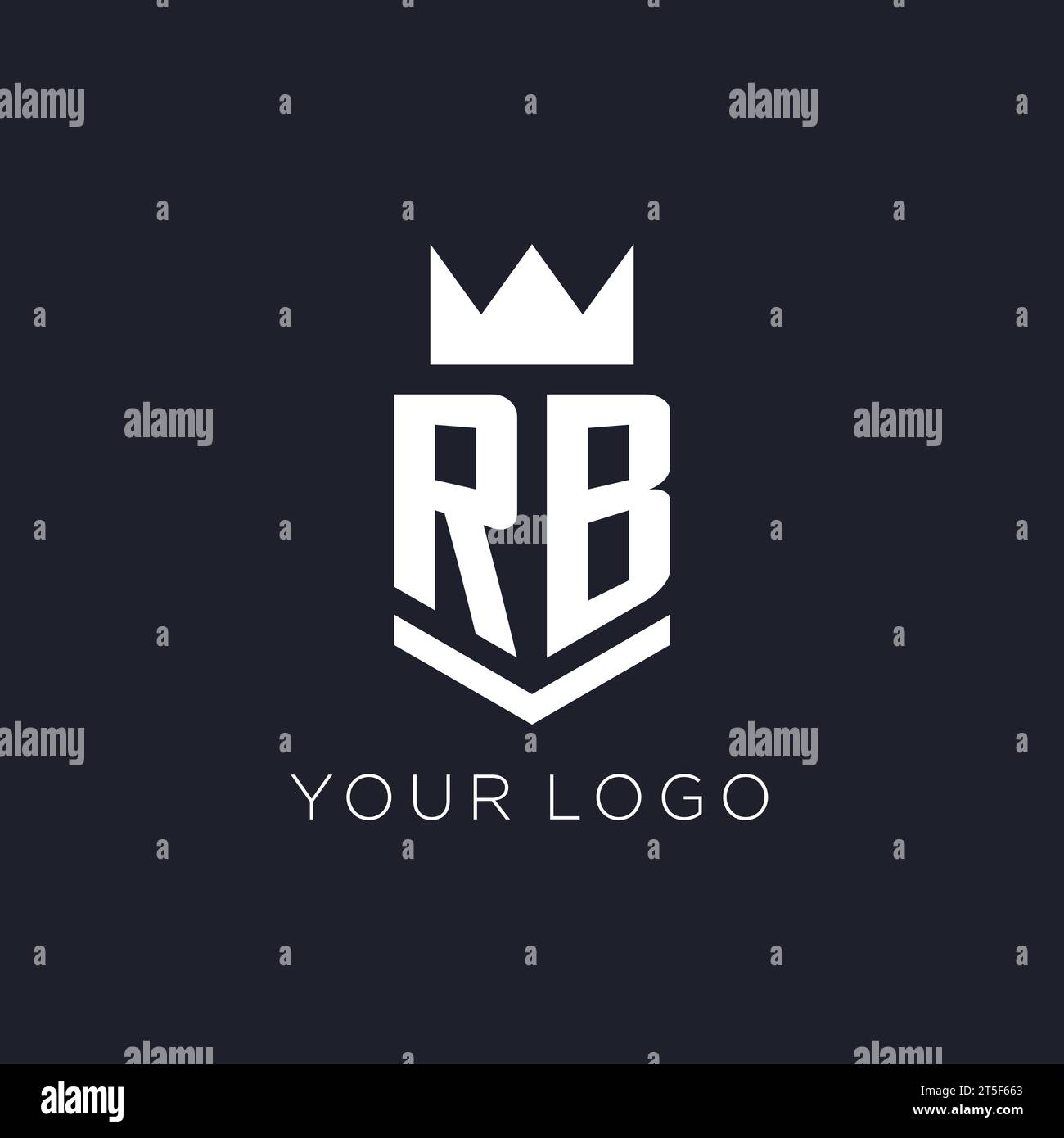 RB logo with shield and crown, initial monogram logo design ideas Stock Vector Image & Art - Alamy