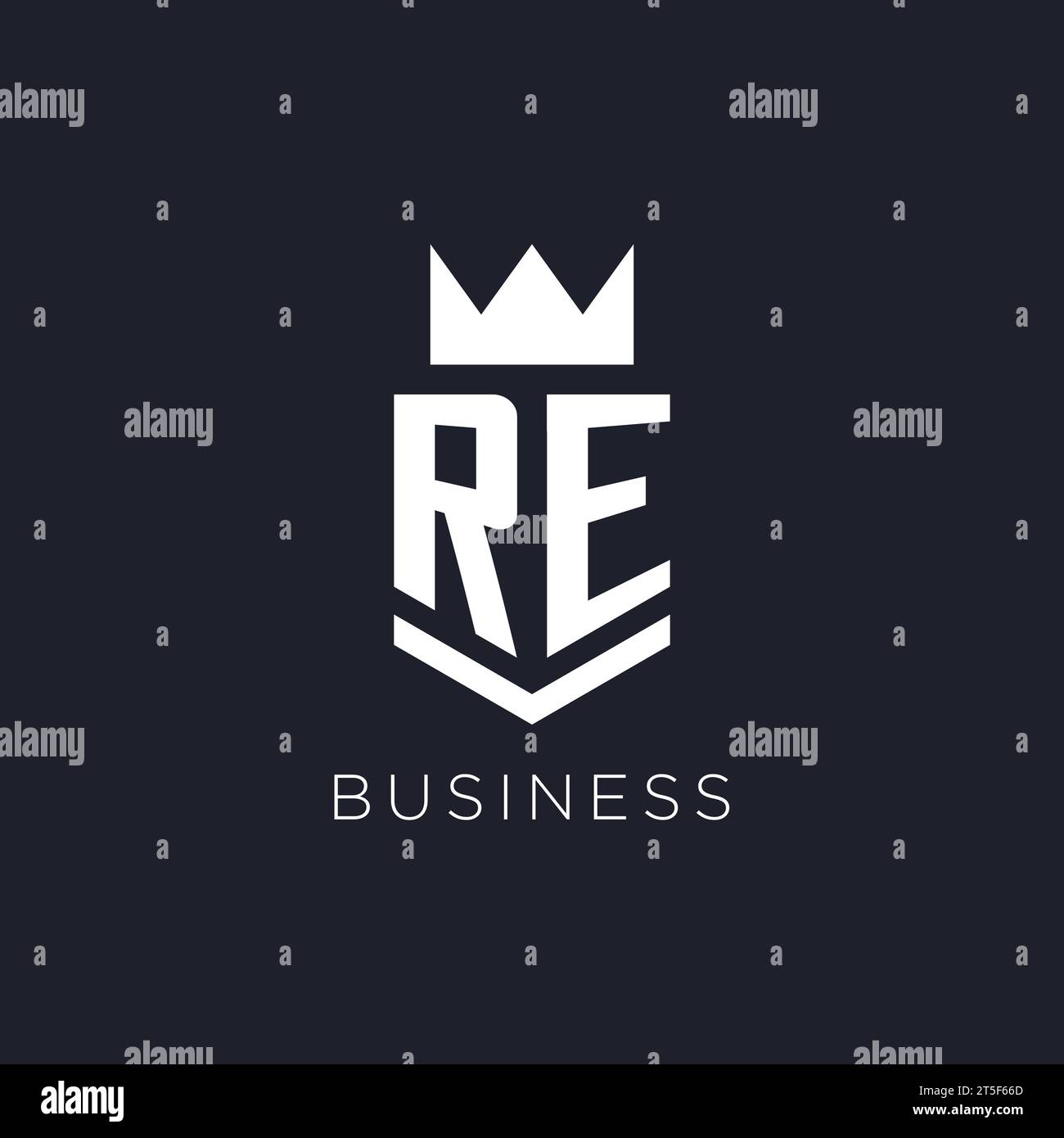 RE logo with shield and crown, initial monogram logo design ideas Stock Vector Image & Art - Alamy
